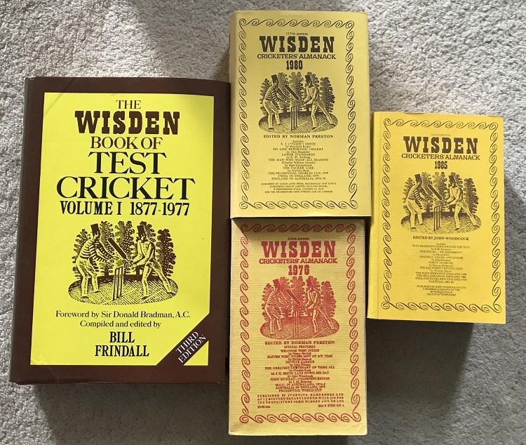 Wisden Auction - Wisden Book of Test Cricket - 1976/85 Linen & 80 HB (4)